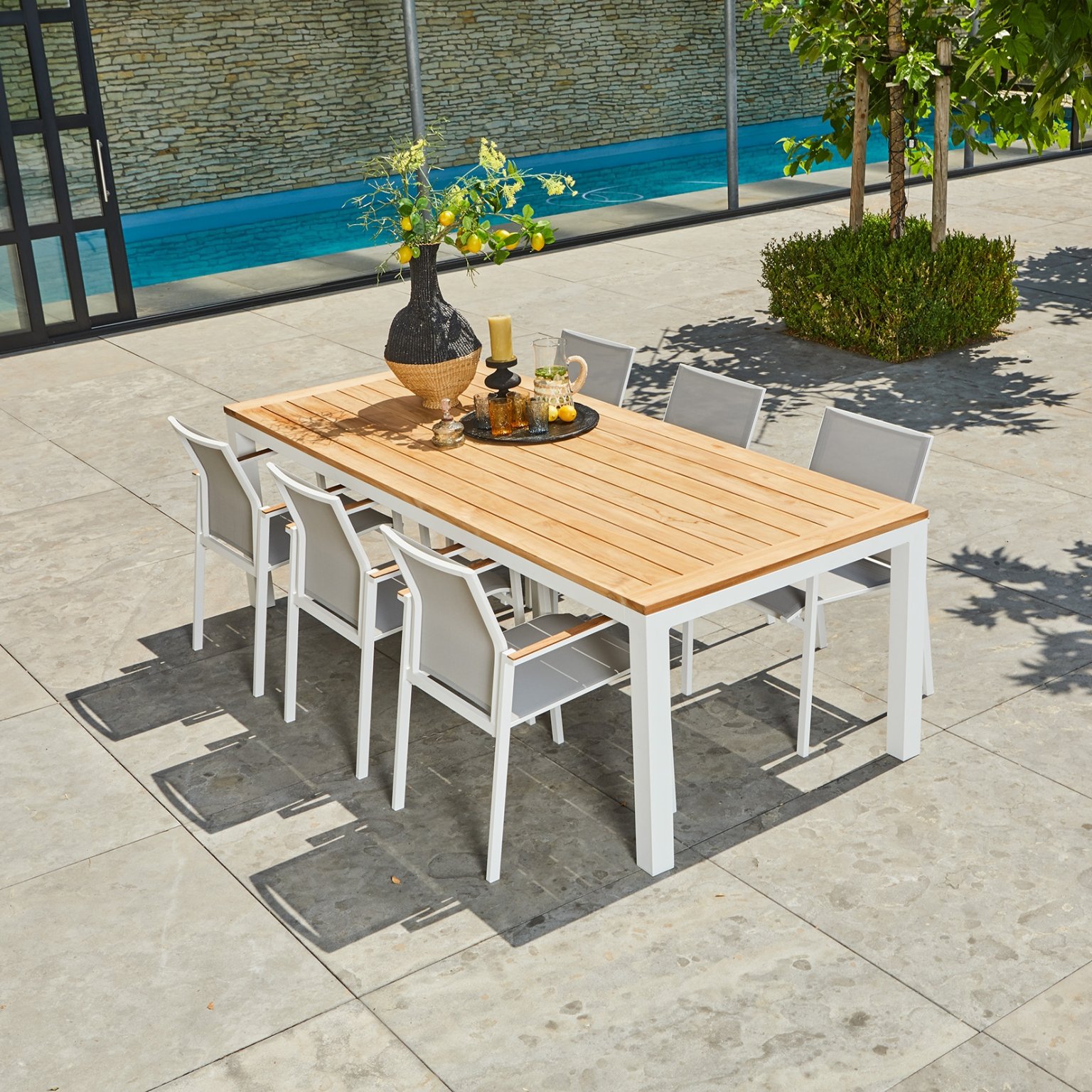 Monte Vari Outdoor Dining Table & Tutti Table Set | Suns Lifestyle